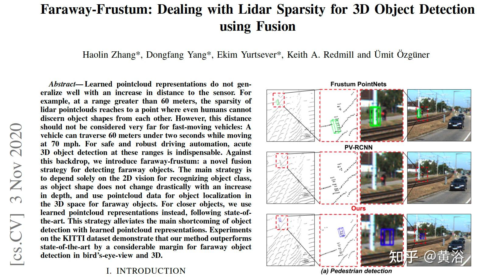 一个图像和稀疏点云融合的3D远目标检测方法Faraway-Frustum - 知乎