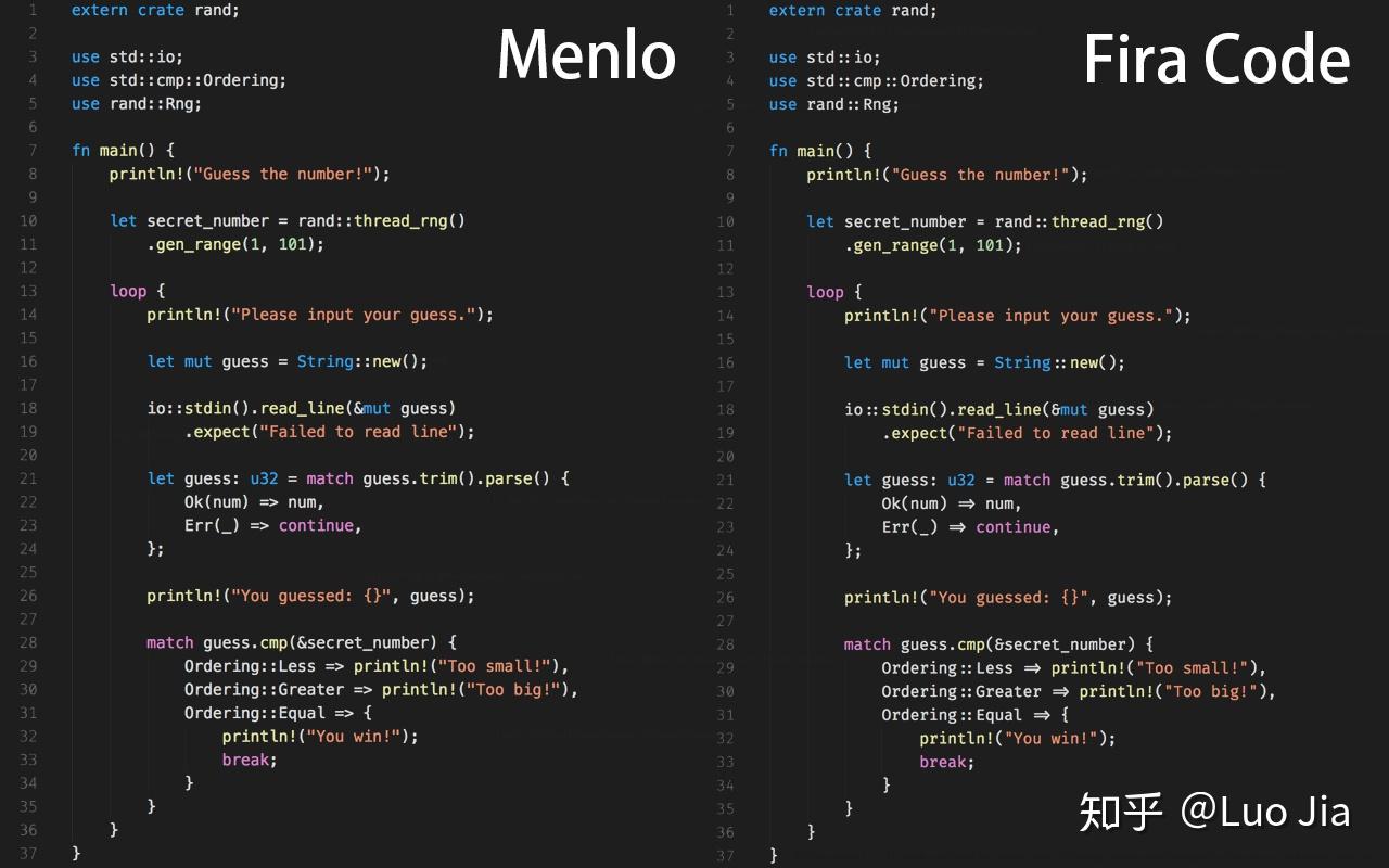 Fira Code: 一个有趣而实用的编程字体 - 知乎