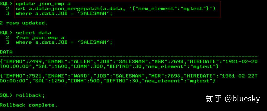 Oracle 19C的Json能力 - 知乎