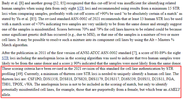 13个核心位点！苏州鉴达人源细胞鉴定执行最新STR鉴定标准！ - 知乎