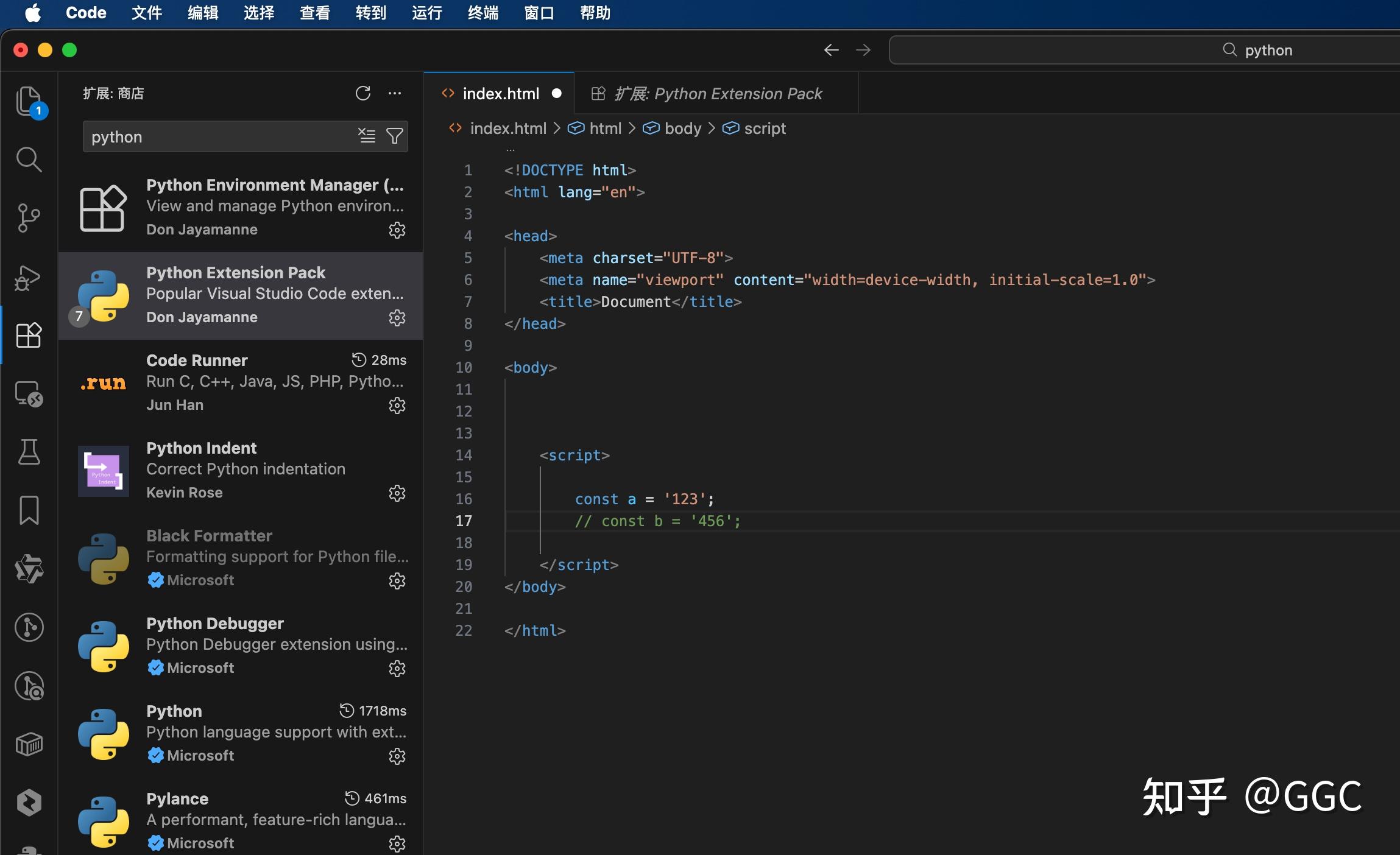 VS CODE HTML JS 注释快捷键 失效问题 - 知乎