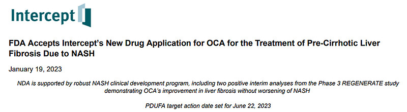 NASH赛道喜讯！FDA受理Intercept奥贝胆酸上市申请！它会成为首款NASH新药吗？ - 知乎