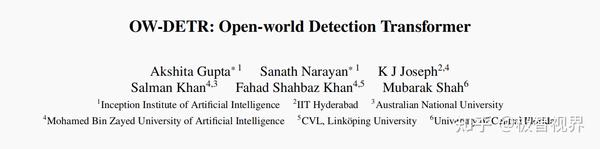 OW-DETR | 基于 Transformer 的开放世界目标检测器 - 知乎