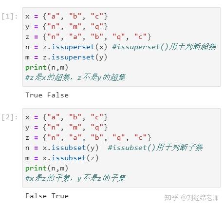 Python中判断集合A是集合B的超集的方法 issuperset()方法 - 知乎