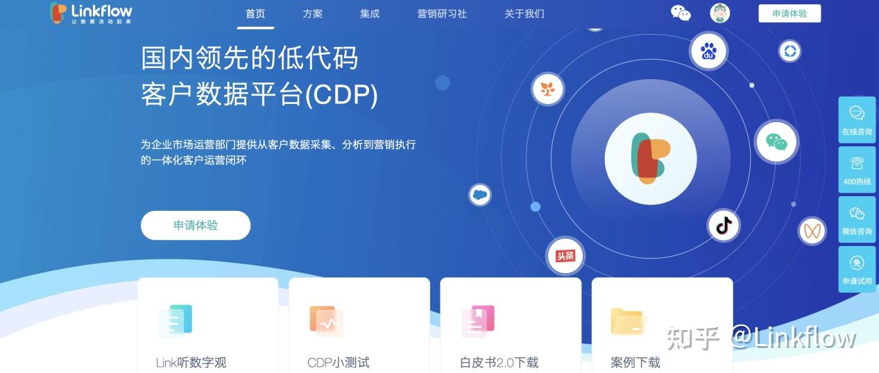 Linkflow官网全新改版，给你“数据流动起来”的视觉享受 - 知乎