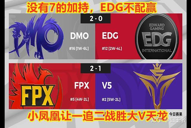 英雄联盟：EDG没了7的加持后，连DMO都打不赢；FPX打赢大威天龙 - 知乎