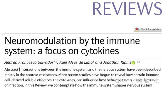 Nat Rev Immunol重磅综述: 免疫系统的神经调节-关注细胞因子 - 知乎