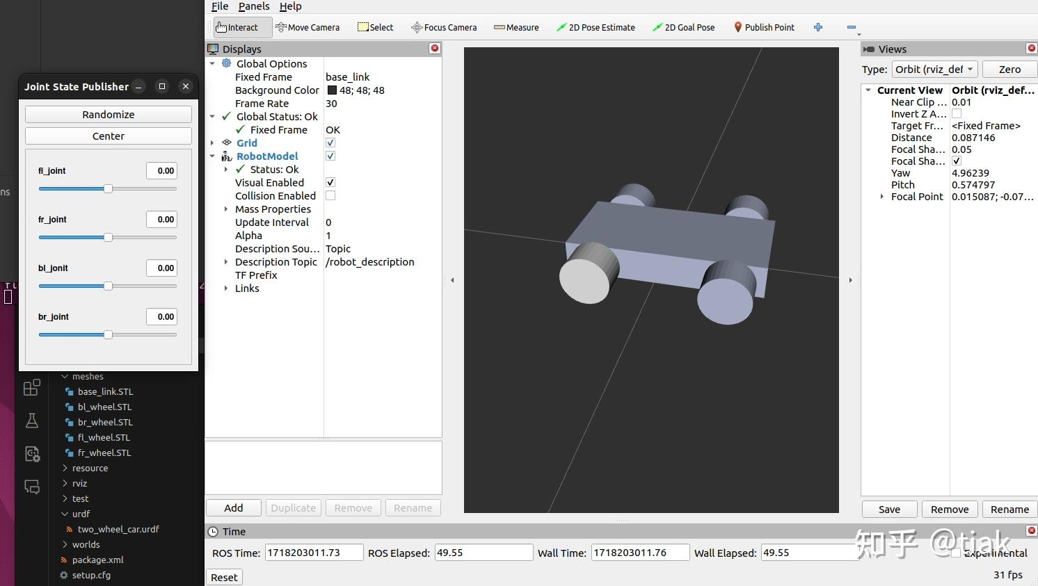SolidWorks 生成 URDF, 在 Rviz2 中预览并导入Gazebo - 知乎