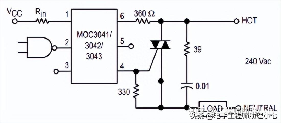 MOC3041芯片引脚图+MOC3041光耦工作原理，几分钟带你搞定MOC3041 - 知乎