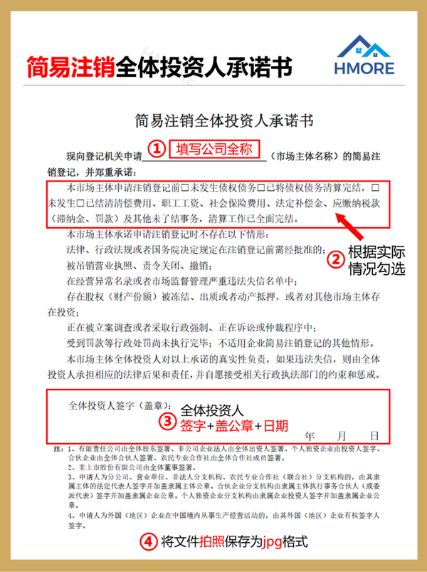 公司简易注销——工商注销 （3）上传全体投资人承诺书 - 知乎