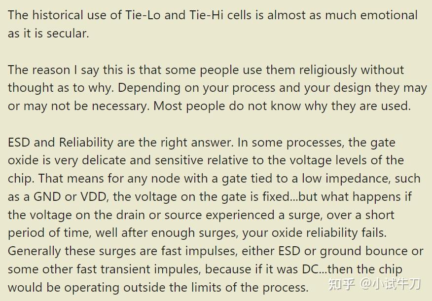 tie high/tie low cell with ESD - 知乎