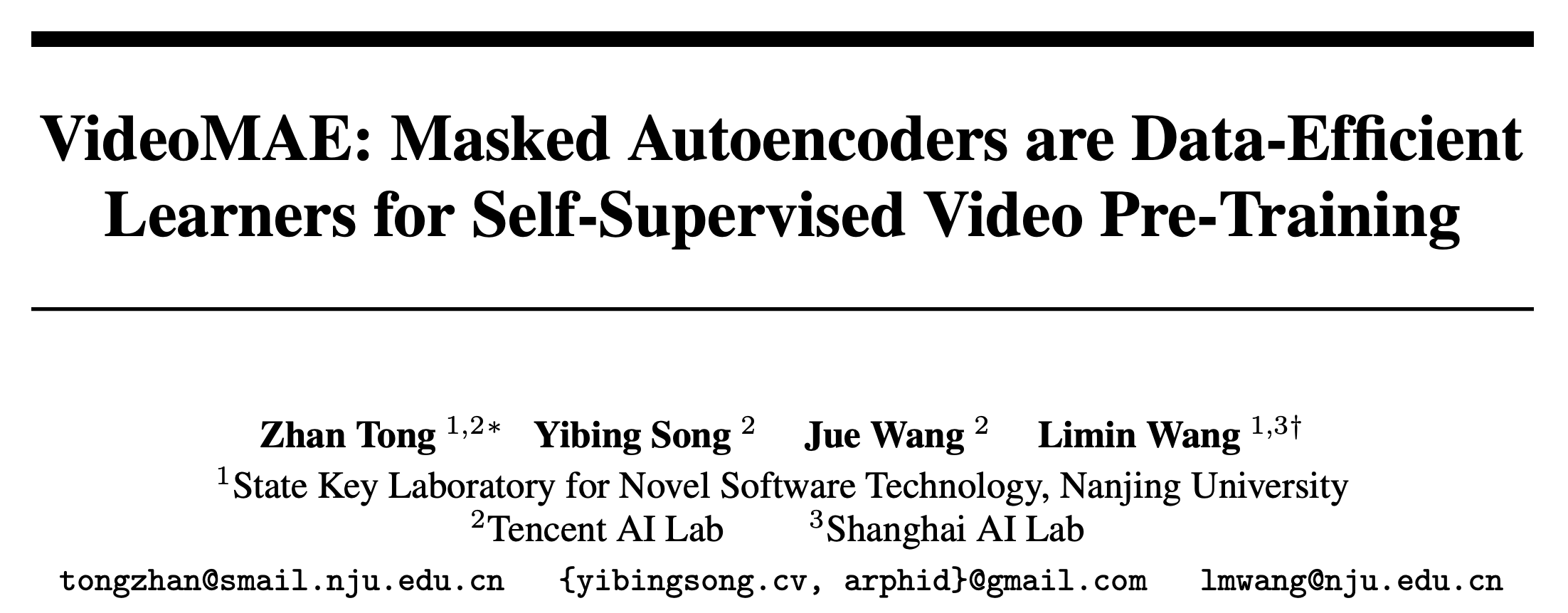 [NeurIPS 2022] VideoMAE: 简单高效的视频自监督预训练新范式 - 知乎