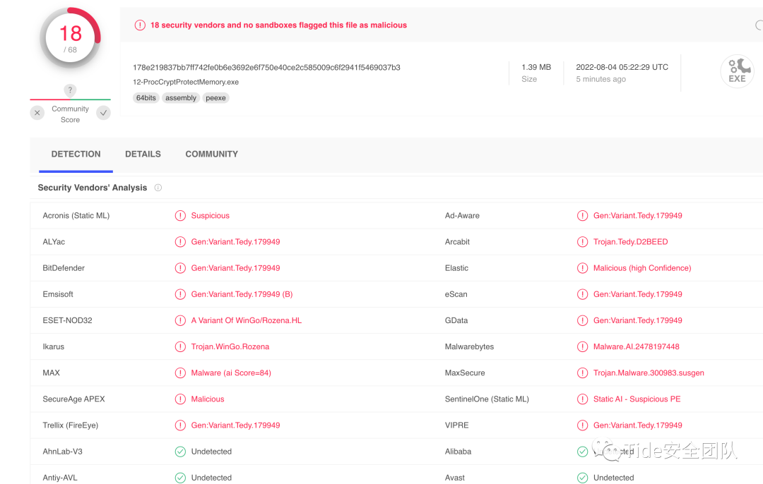 Tide安全团队——远控免杀专题(76)-基于Go的各种API免杀测试 - 知乎