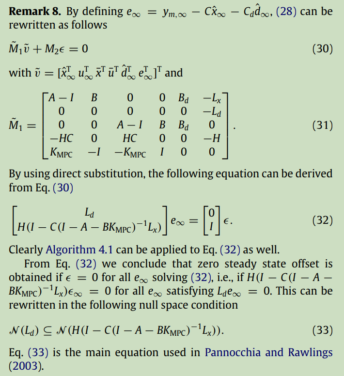 Linear offset-free model predictive control - 知乎