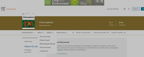 《Chemosphere》属于几区？影响因子多少？投稿周期多久？ - 知乎