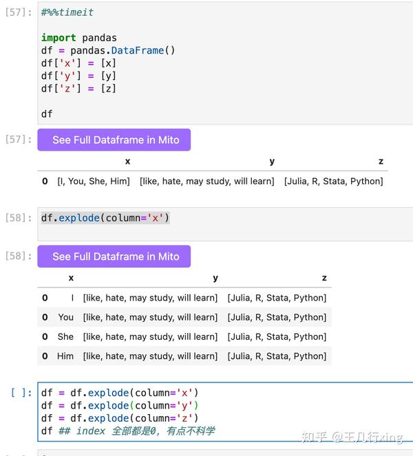 【python算法基础】多个列表的遍历与笛卡尔积构造:for、列表推导式、numpy和pandas 四种方法的实现 知乎