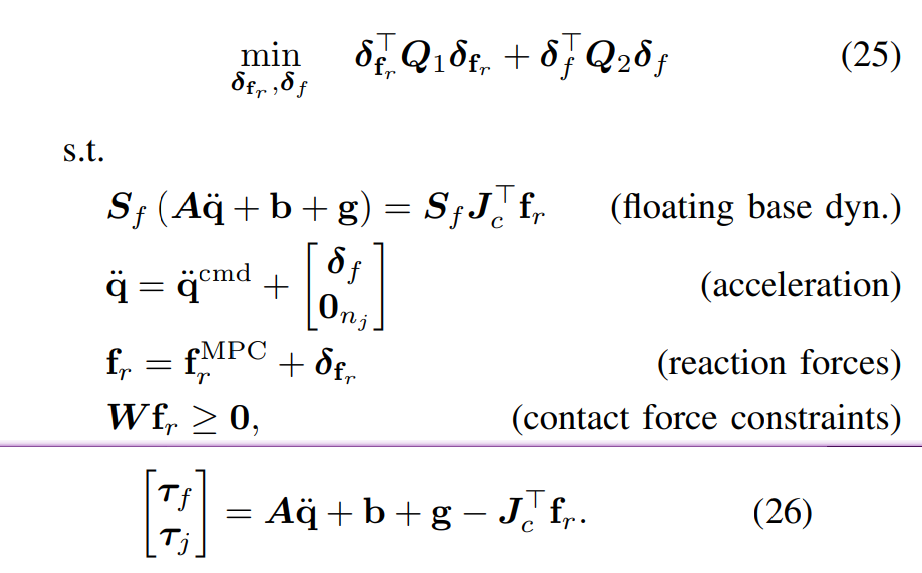 Ethan Zeng 的想法: 【MPC与WBC】1.MPC的作用MPC使用简单的模型在较长的时间范围内找到最佳的反作用力（reaction ...
