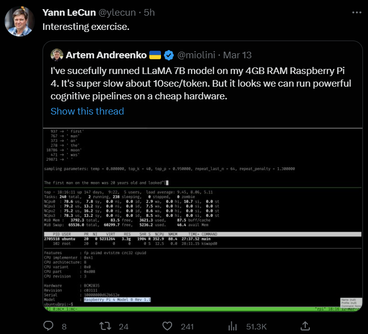 真·ChatGPT平替：无需显卡，MacBook、树莓派就能运行LLaMA - 知乎