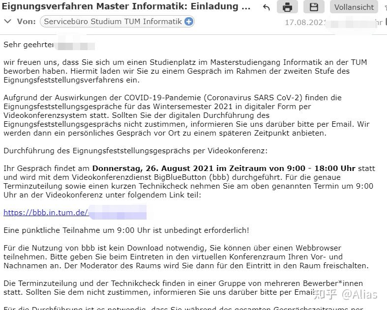 慕尼黑工业大学 TUM Info 计算机硕士申请合格经验 - 知乎