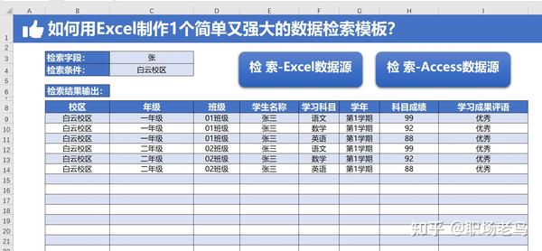 如何用Excel制作1个简单又强大的数据检索模板？【附操作视频、完整VBA代码】 - 知乎