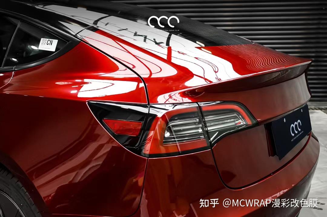 特斯拉Model 3漫彩改色膜 PET液态金属龙血红 - 知乎