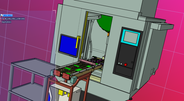 【工程机械】CNC封闭式自动化上下料设备3D图纸 STP格式 - 知乎