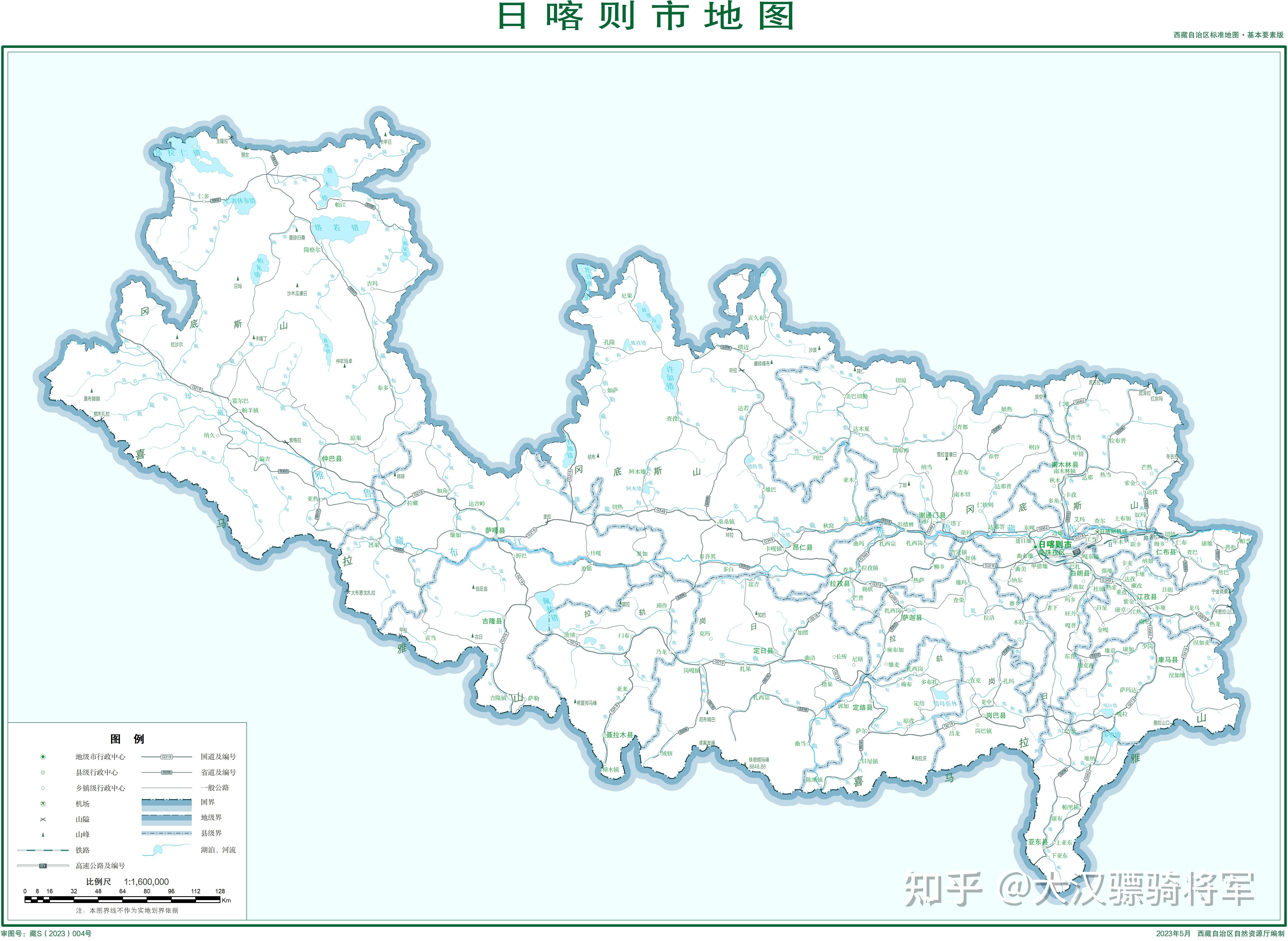 图文解读西藏2023年行政区划（6地级市1地区高清地图） - 知乎