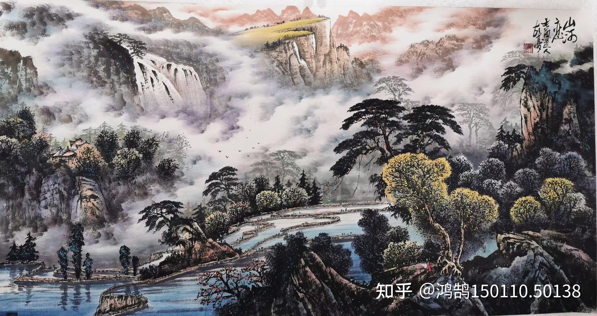 著名画家 胡梦山水画鉴赏 - 知乎