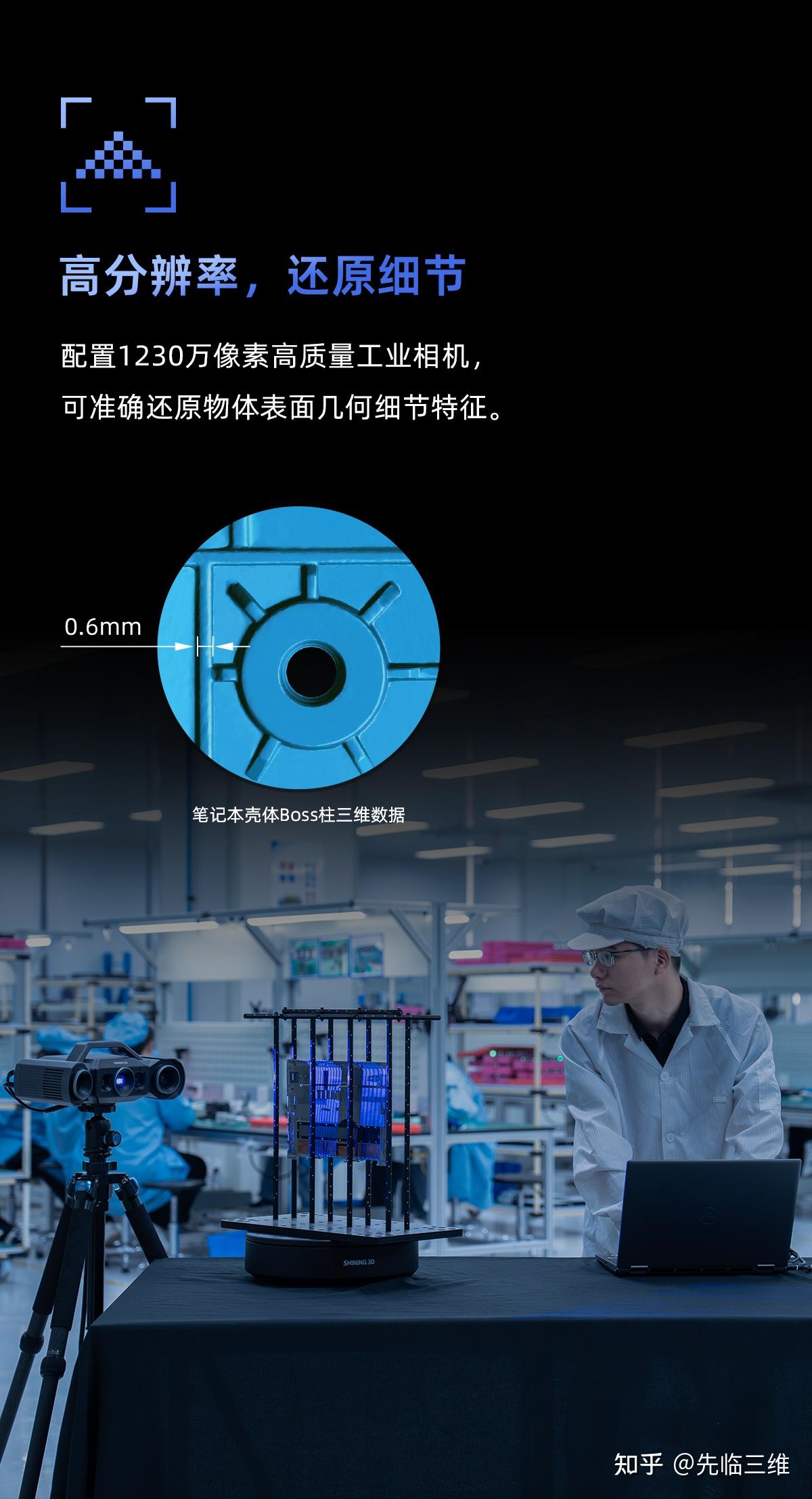 四目集成+1230万像素！先临三维OptimScan Q12革新计量级高精度蓝光三维扫描仪应用体验 - 知乎