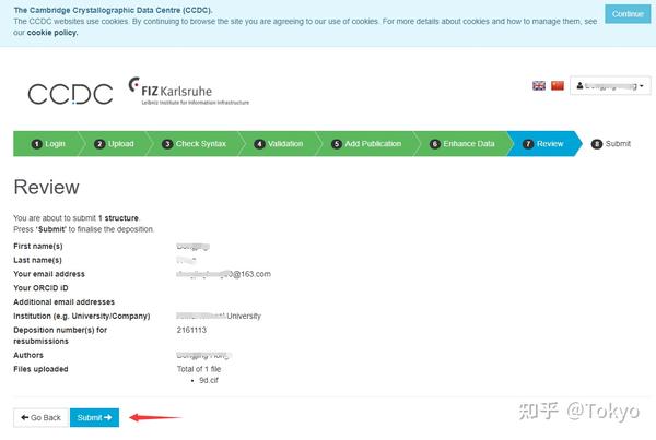 更新已申请CCDC号的CIF文件 - 知乎