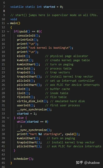 1.xv6操作系统从entry到shell启动流程分析 - 知乎