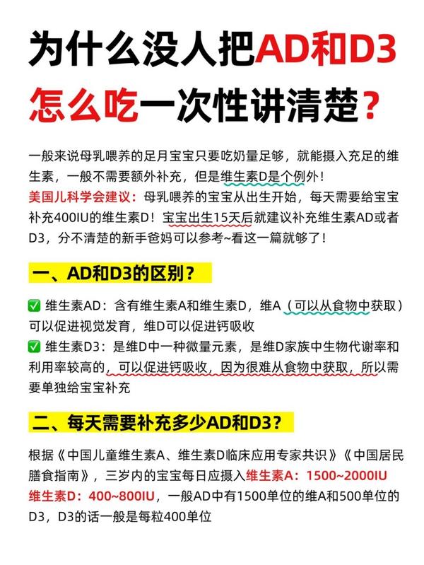 宝宝AD和D3到底怎么吃？一篇讲明白！ - 知乎