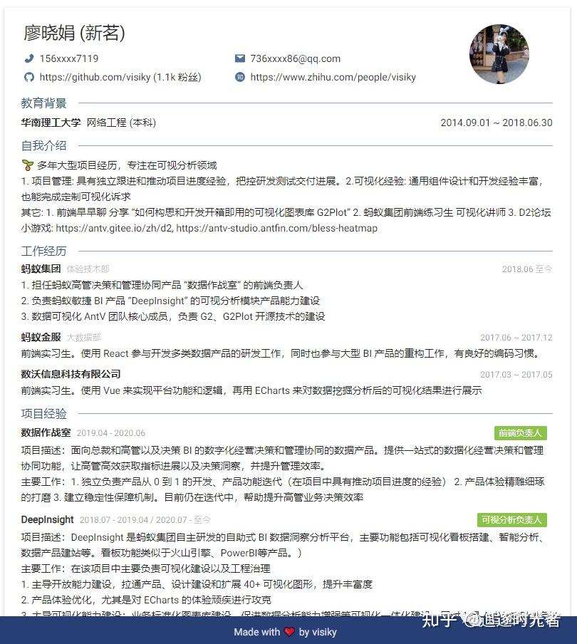 12个开源免费的程序员简历模板 知乎