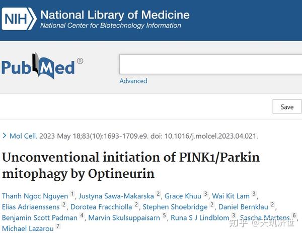 Molecular Cell | PINK1/Parkin介导的线粒体自噬的驱动新途径 - 知乎