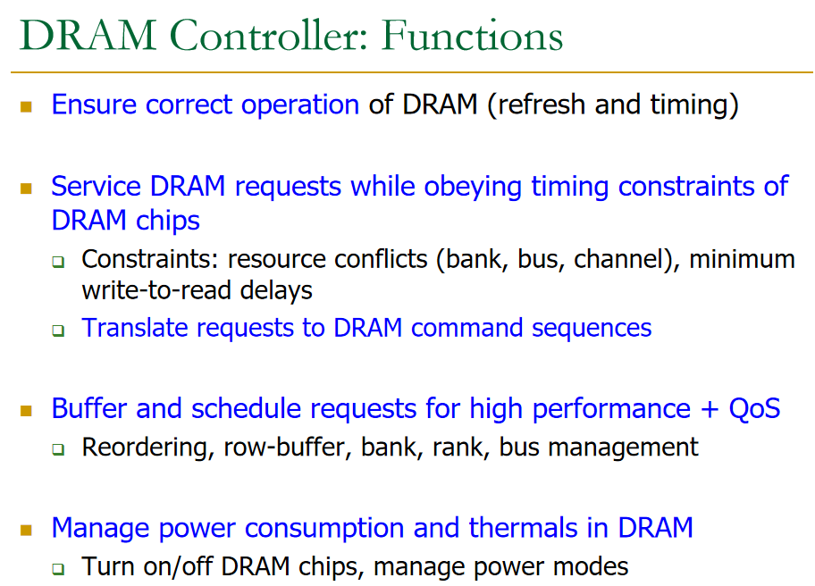 Computer Arch.Lecture 11a: Memory Controllers - 知乎