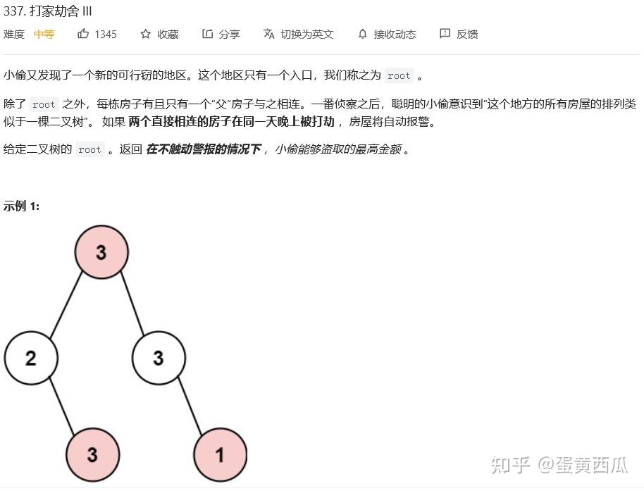 Leetcode 337 打家劫舍 Iii 知乎