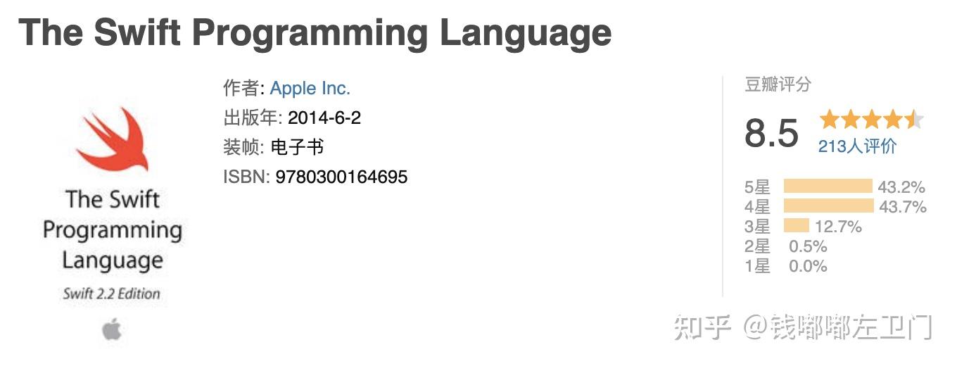10本Swift语言iOS开发学习书籍推荐 - 知乎