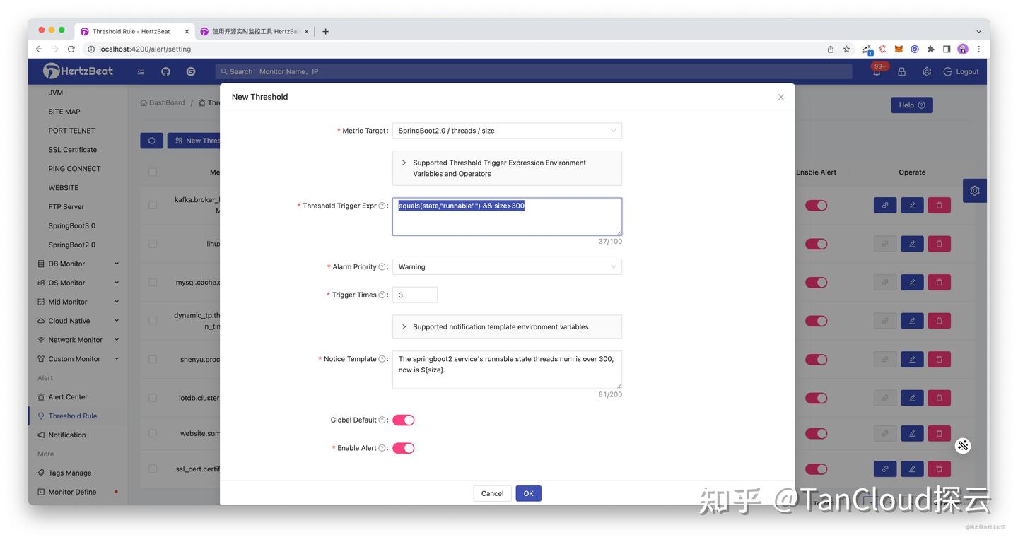 使用 HertzBeat 5分钟搞定 SpringBoot2 监控告警 - 知乎