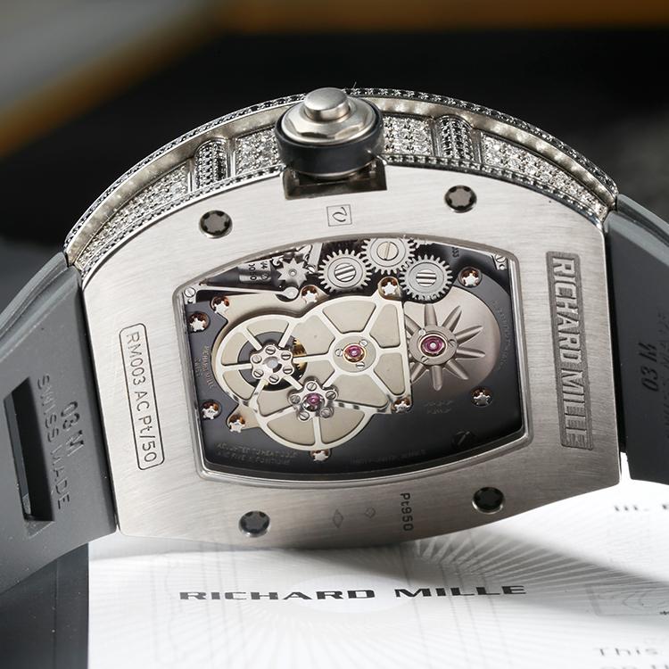 测评欣赏：理查德米勒男士系列RM 003-V2全灰款后加钻（铂金款）GMT陀飞轮腕表 - 知乎