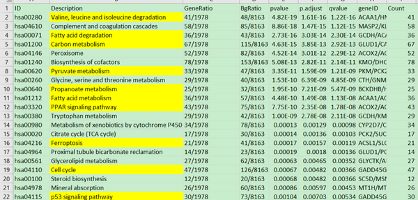 【R】气泡图和柱形图展示挑选的KEGG通路 - 知乎