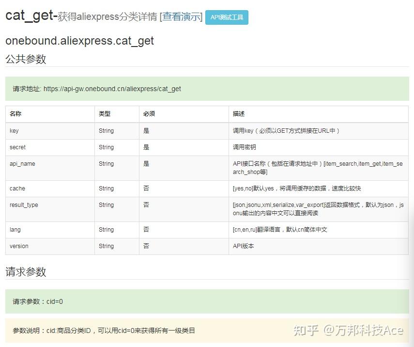 速卖通API，cat_get - 获得aliexpress分类详情 - 知乎