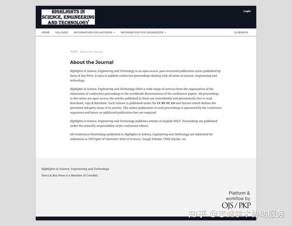 Darcy & Roy Press出版社 《全球领先科技学术文献出版商 (DRP)》 STM期刊、书籍和会议论文集系列征稿 - 知乎