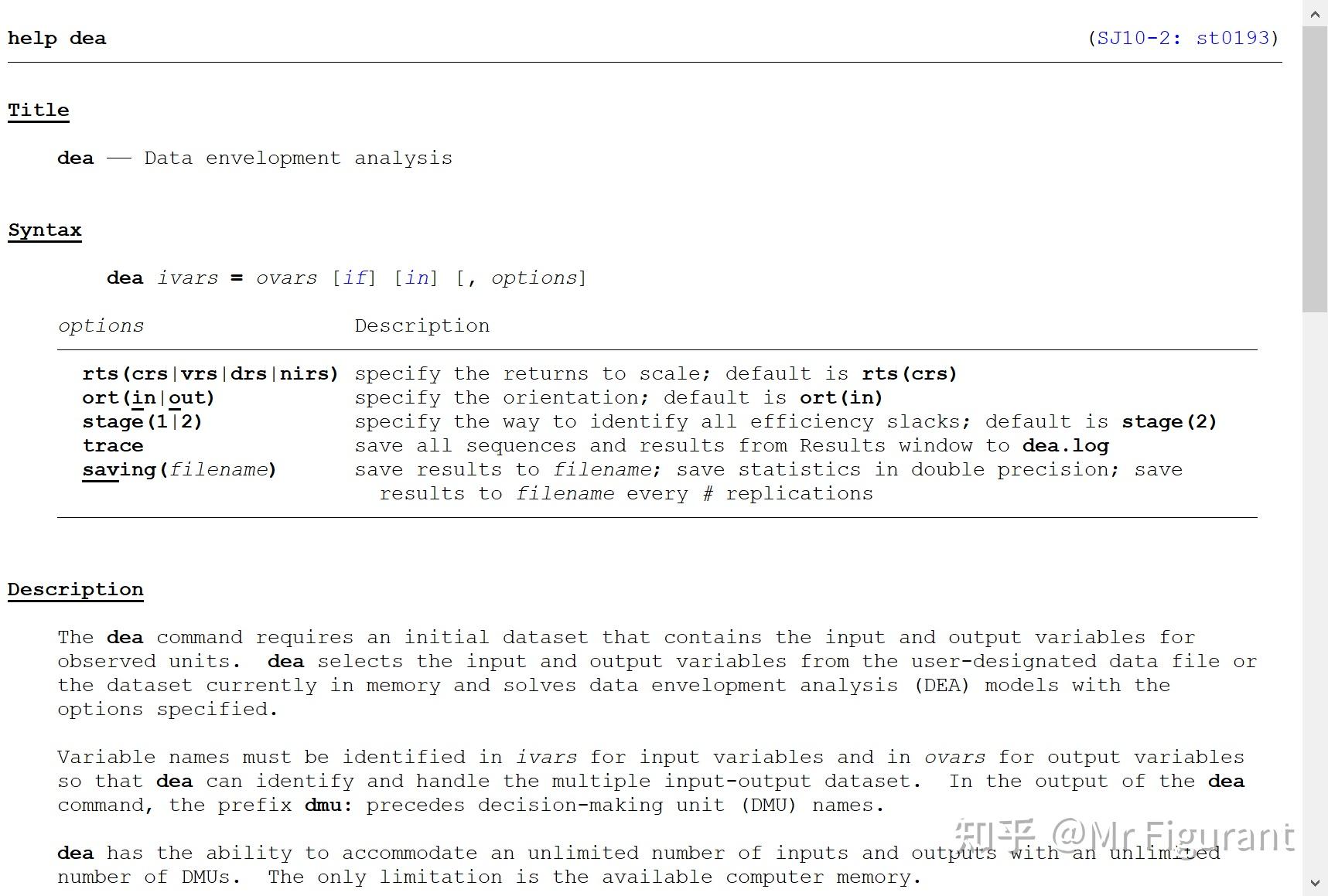 Stata学习：如何进行数据包络分析DEA? - 知乎