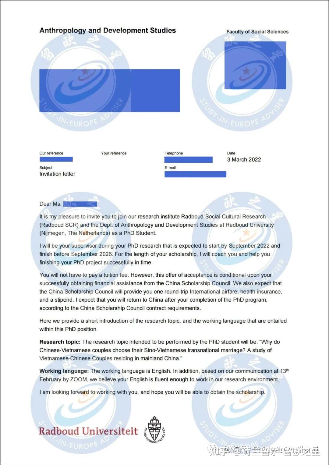 2022荷兰超牛PHD案例，内梅亨大学与屯特大学两枚CSC全奖博士资助，想读博士的还不行动？ - 知乎