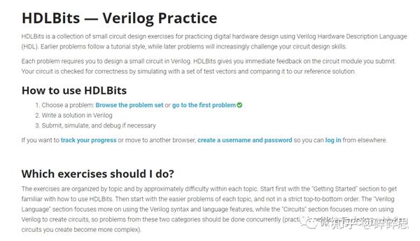 Hdlbits 在线学习 Systemverilog（零） 在线“巡礼” Hdlbits 知乎