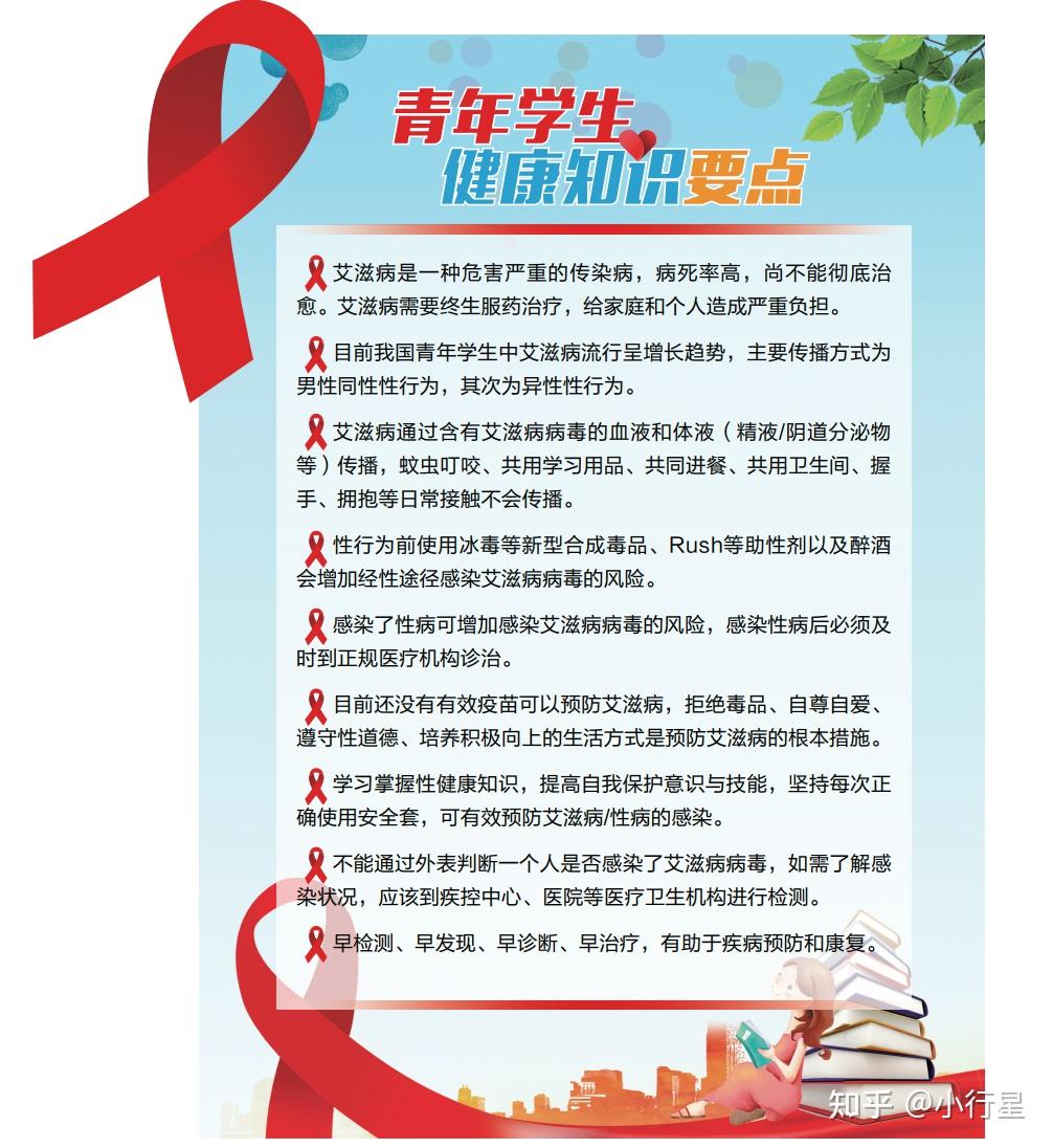 校园防艾知识宣传材料——青年学生健康知识要点 知乎