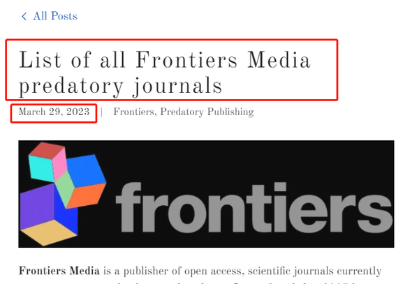 被扣上 “掠夺性期刊”帽子后，Frontiers in Oncology还能投吗？ - 知乎