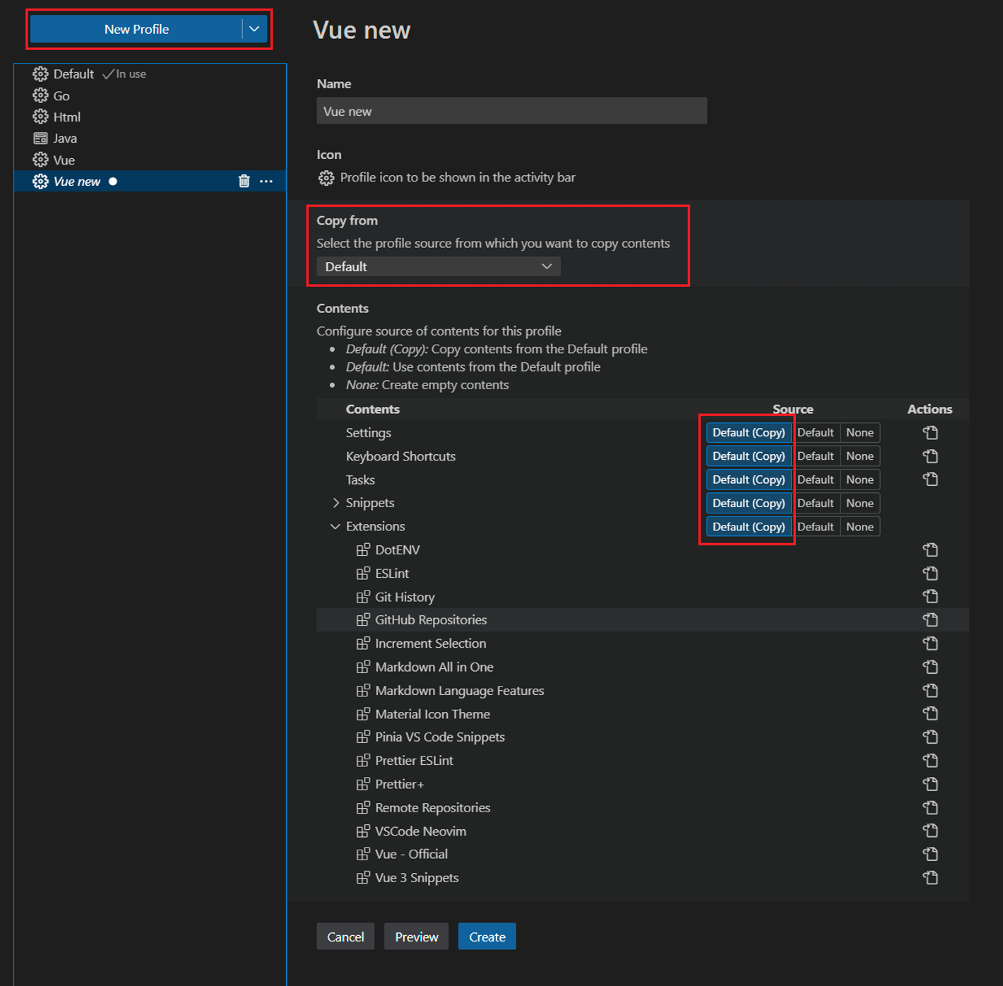 VS Code Profile 配置 - 知乎