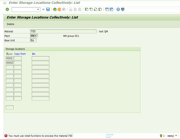 SAP RETAIL 使用MM41创建的物料不能使用MMSC扩展其存储地点 - 知乎