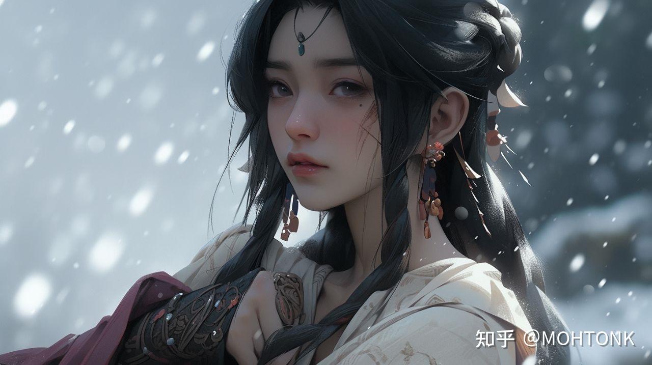 9 副 Midjourney 古风美女雪姬插画欣赏（含咒语） - 知乎
